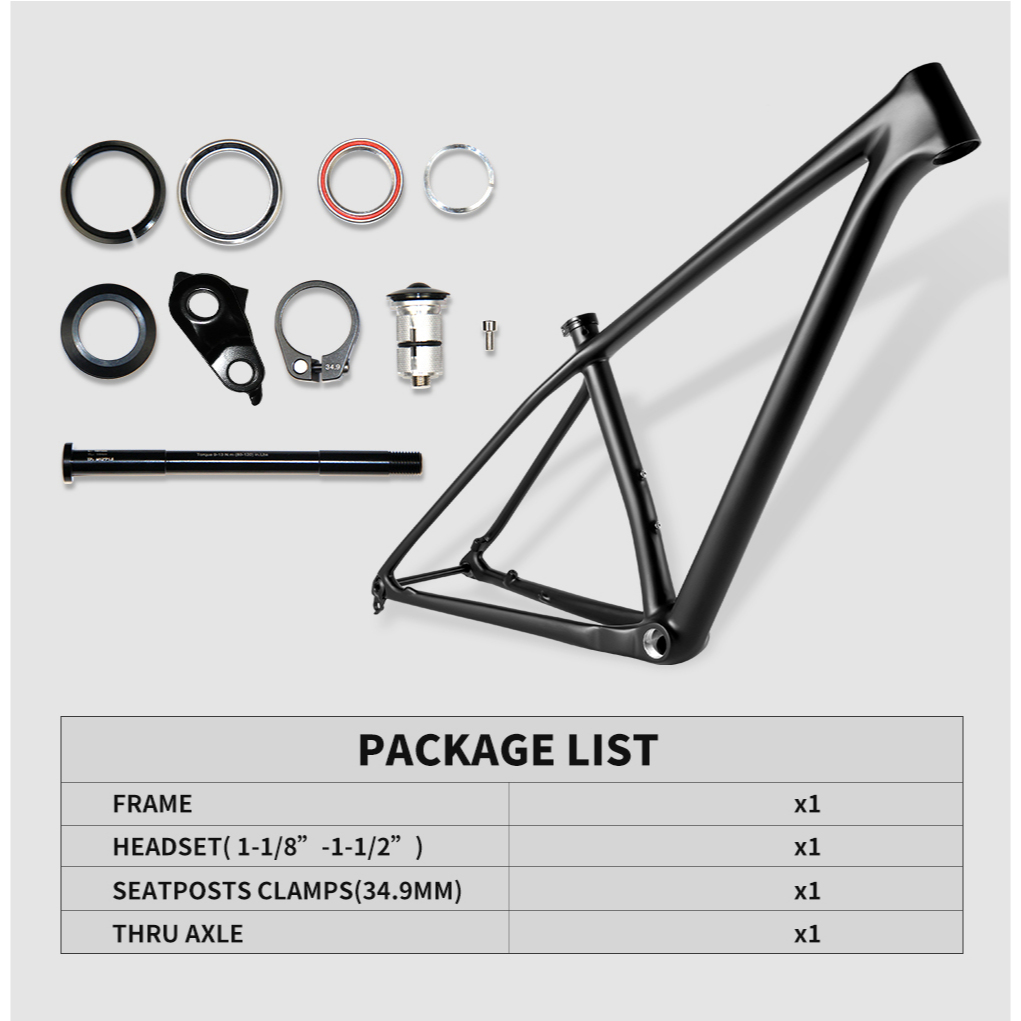 Super Light 890g 29er Carbon MTB Frame Boost 12x148mm XC Hardtail ...