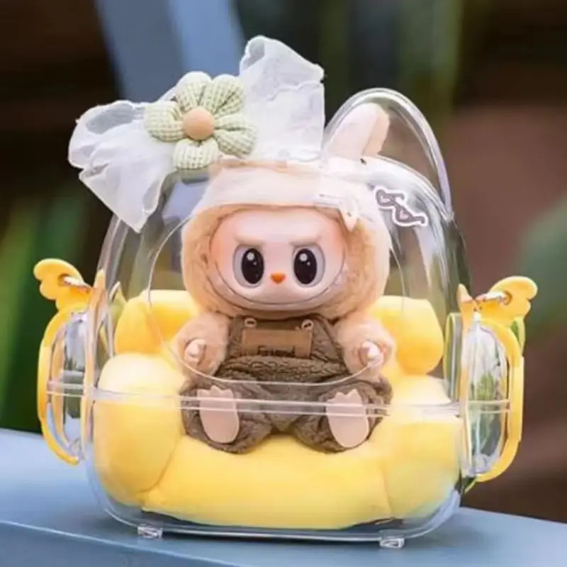 New Labubu Storage Case Bag Cute Transparent Crossbody Bag For Dolls ...