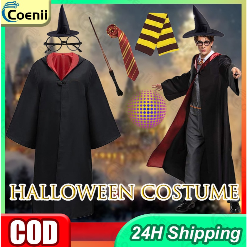 Harry Costume For Adult School Robe Cloak Cosplay Costume Teens Magical ...