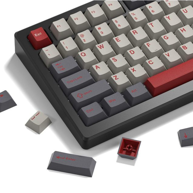 132 Keys Retro Cherry Profile Key Caps Custom PBT Doubleshot Keycaps ...