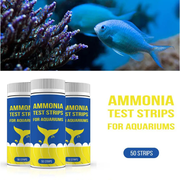 50strips Ammonia Nitrogen NH3 NH4 test kit Aquarium Water Test Strips ...