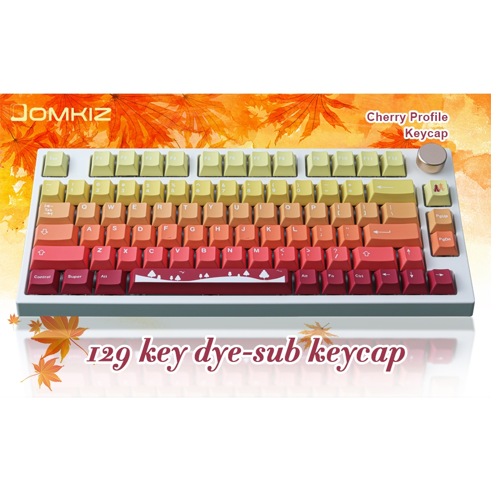 GMK Autumn Keycaps 129 Keys PBT Keycaps Cherry Profile DYE-SUB ...