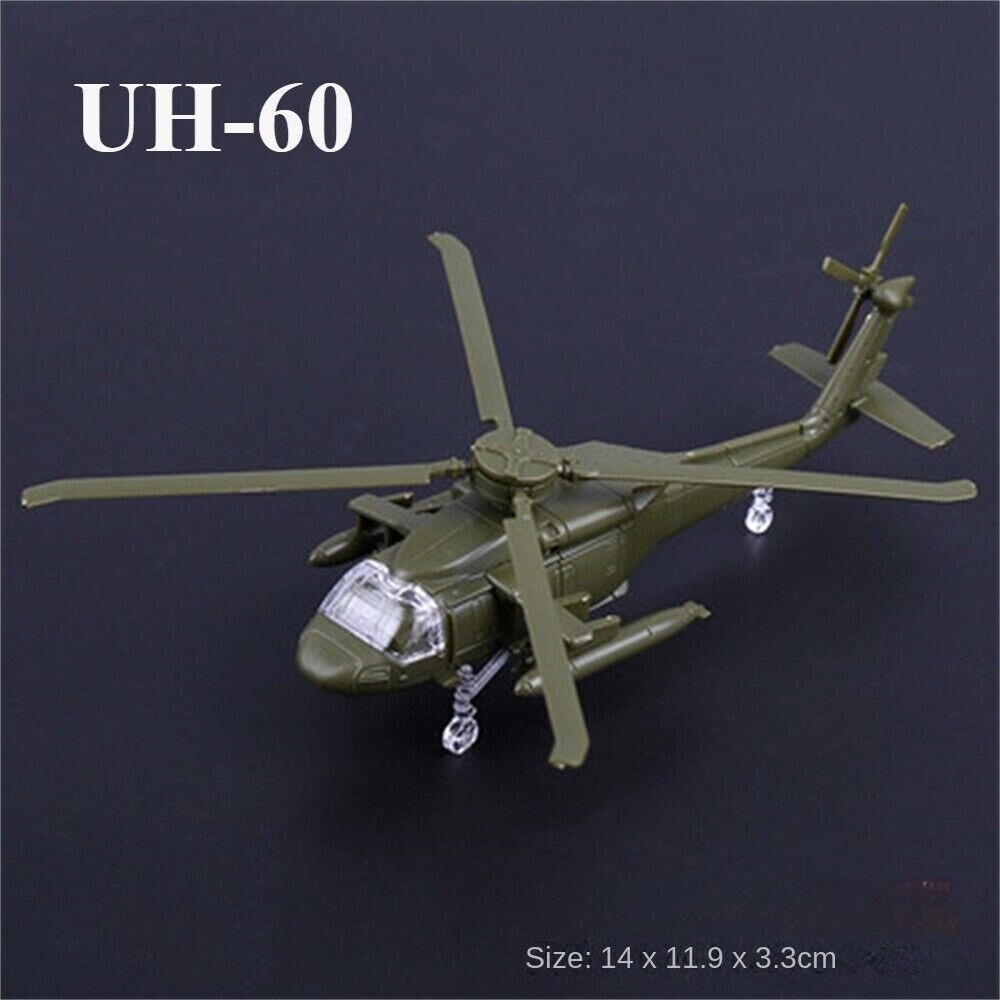 Mini Puzzle Building Toys 1/144 Scale UH-60 Utility Helicopter Assembly Airplane Plastic ...