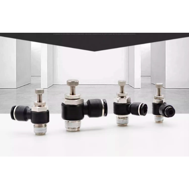 Sl Throttle Valve Pneumatic Adjustable Trachea Joint 4/6/8 Pneumatic Speed Regulating Valve M5 ...