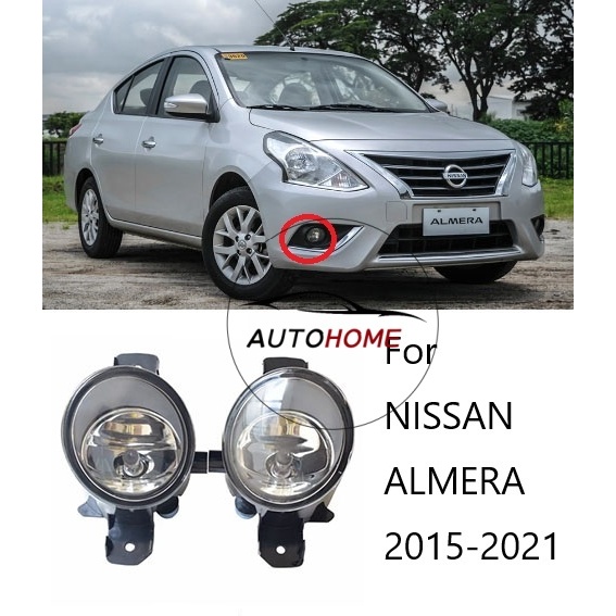 （with bulb）fog lamp fog light for nissan almera 2015 2016 2017 2018 ...