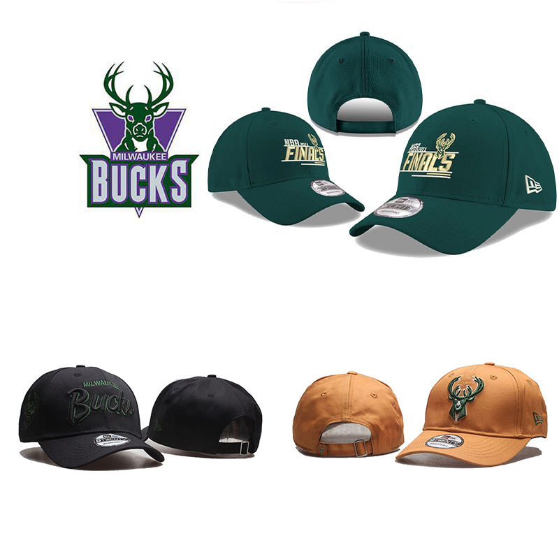 Milwaukee Bucks Cap Snapback Cap Embroidered Logo Basketball Cap Hiphop ...