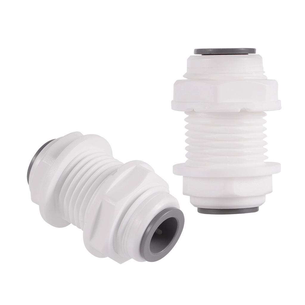 2Pcs 3/8” Quick Access Bulkhead Connector 9.52mm OD Tube Reverse ...