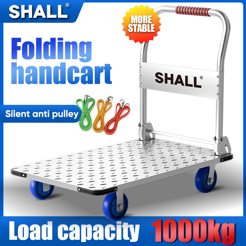 SHALL Steel Hand Truck Trolley Foldable Push Cart Heavy Duty Kartilya ...