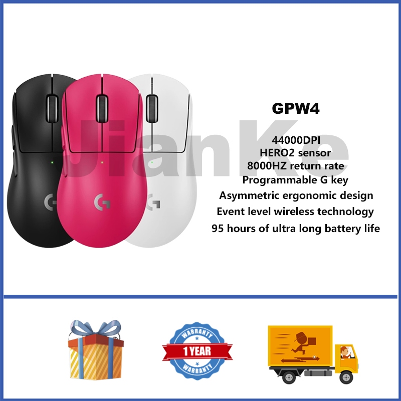 Logitech GPW4 Wireless Mouse HERO2 44000DPI Lightweight Dual Mode ...