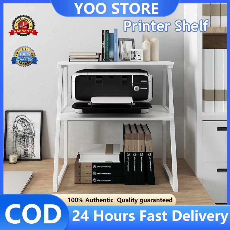 Printer Shelf Printer Organizer Desktop Small Double-Layer Multi ...