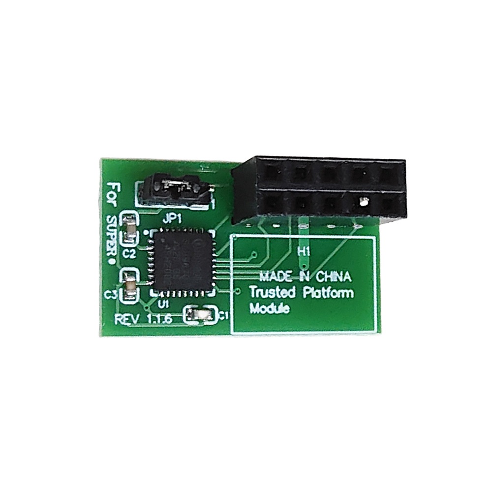 SuperMicro-AOM-TPM-9670H Vertical TPM 10 Pin SPI TPM 2.0 Module Green ...