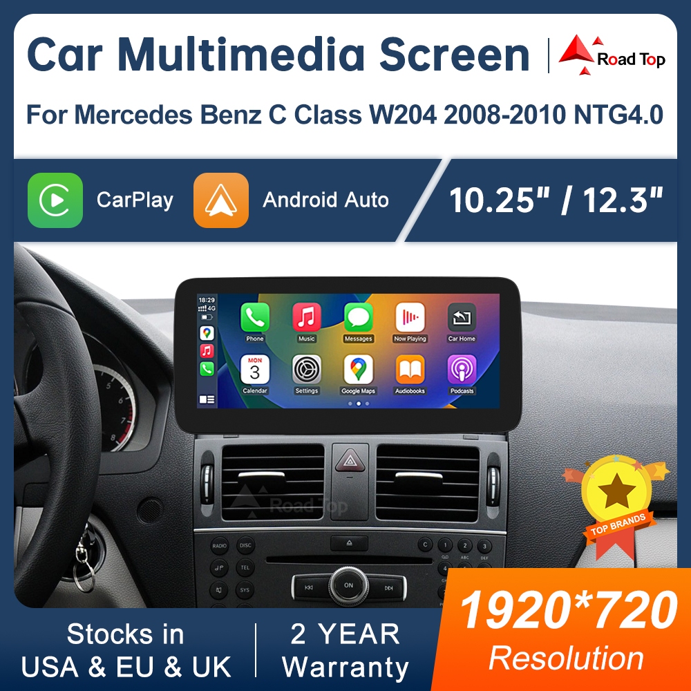 10.25/12.3'' Linux System Touch Screen for Mercedes Benz C Class W204 ...