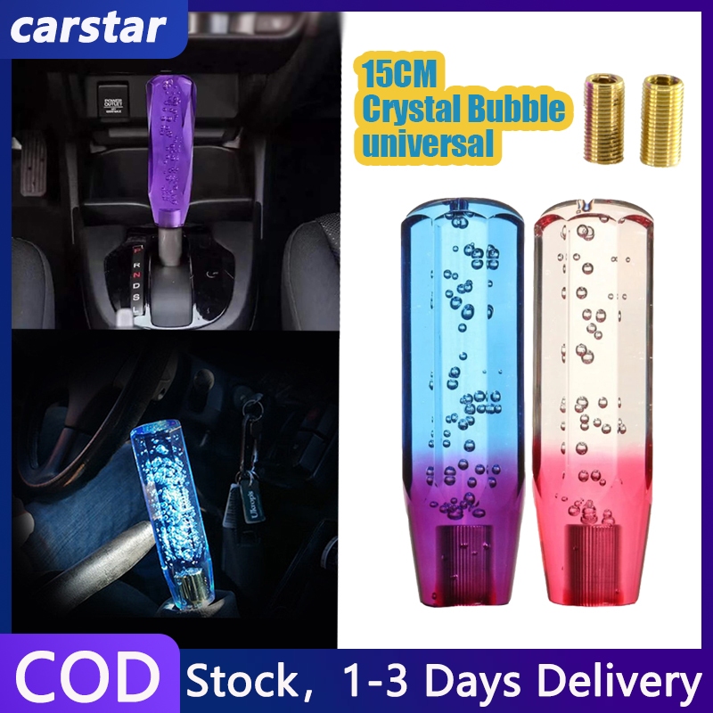 Crystal Car Gear Shift Knob 15cm Gear Head Universal Transparent Bubble ...