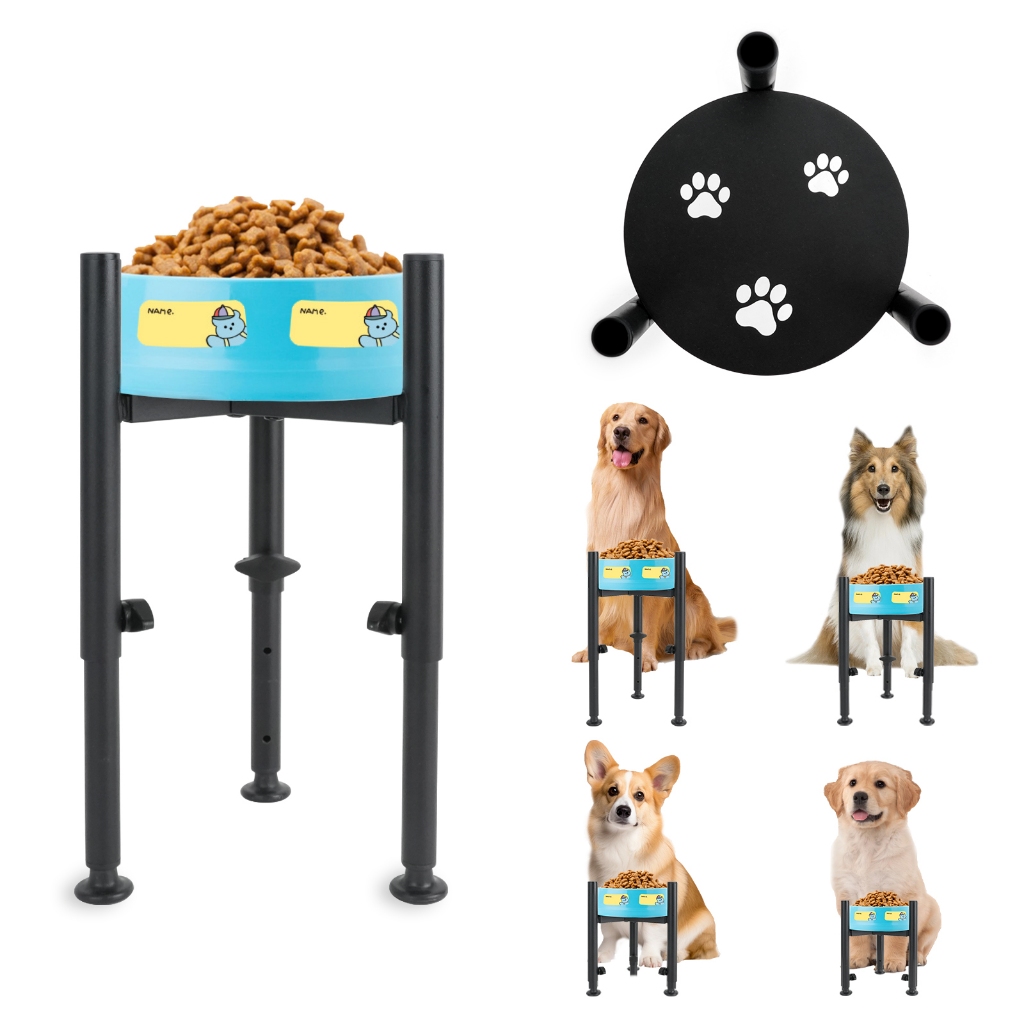 Stainless Dog Food Bowl Rack Adjustable Dog Bowl Stand Elevated Dog ...