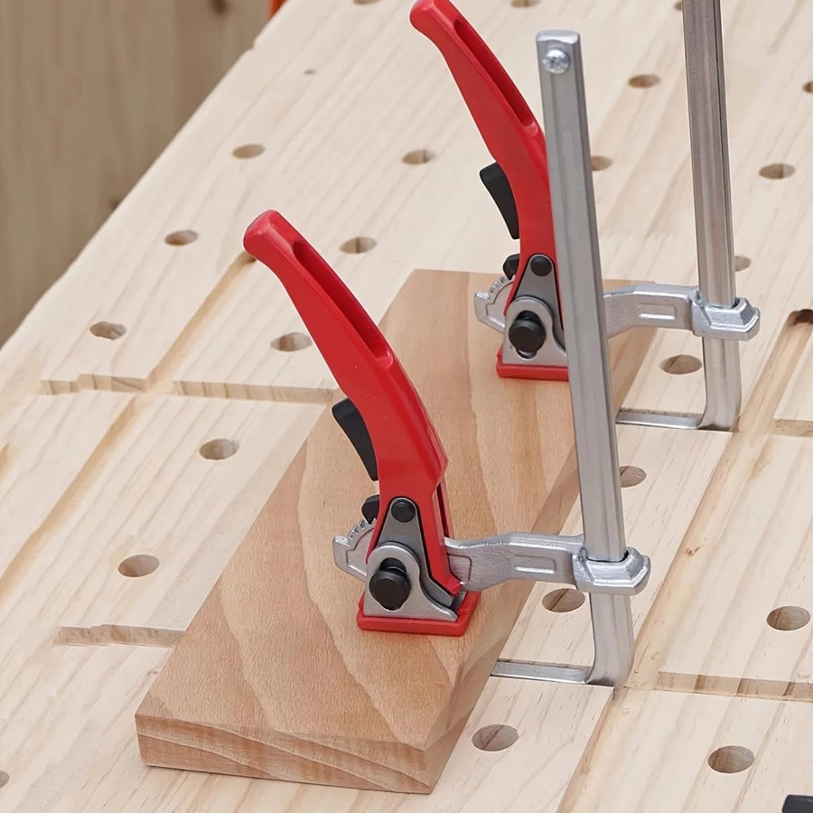 2 Pack Ratcheting Table Clamp,Quick Saw Track Clamps,MFT Clamp,Wood ...
