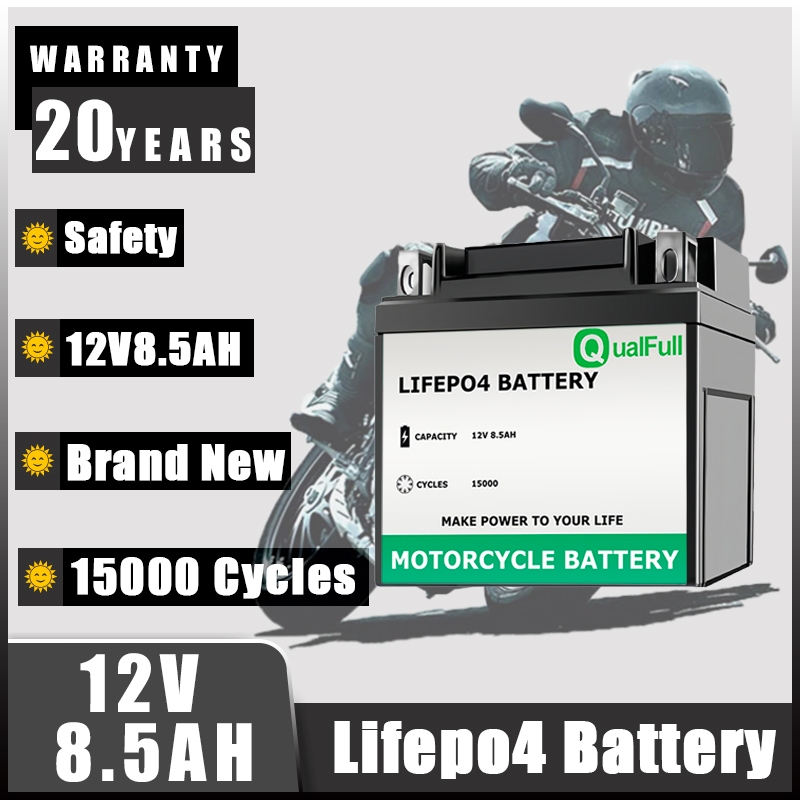 Lifepo4 Motorcycle Battery【12V8.5AH Motorcycle Battery】Battery ...