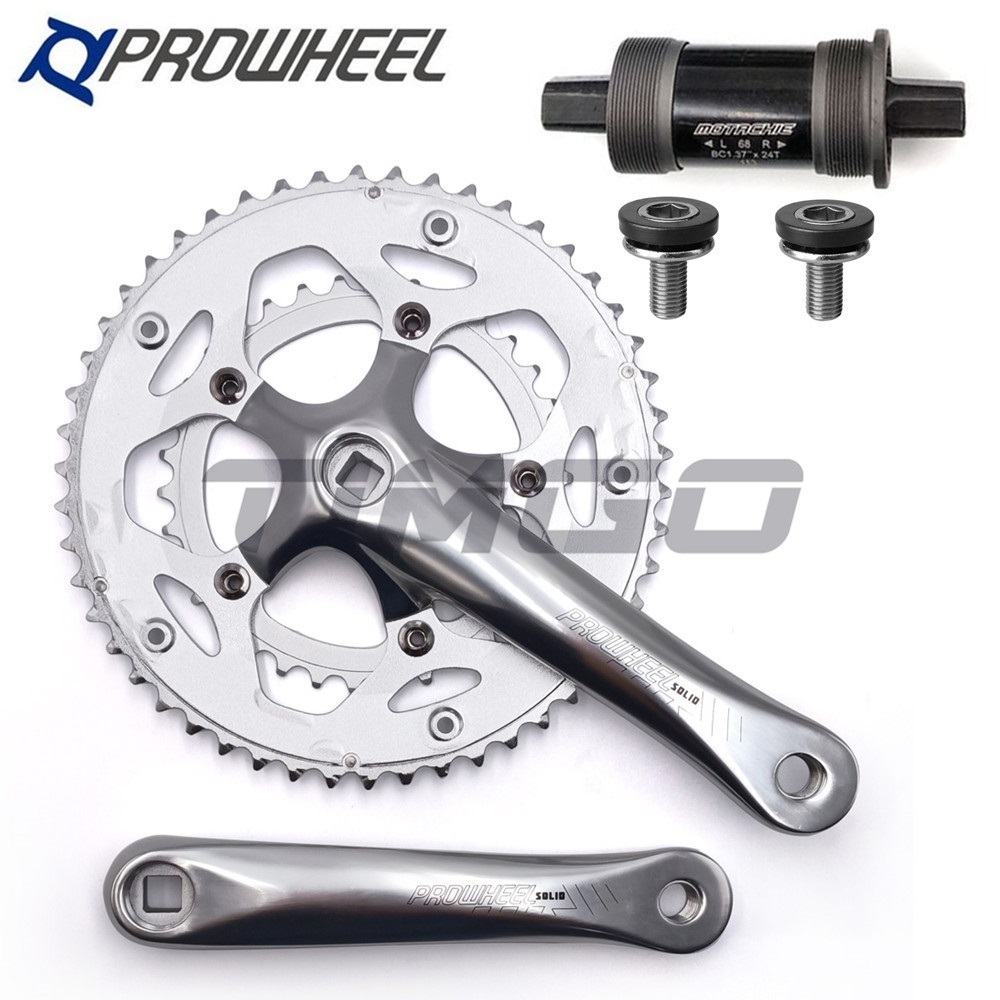 Prowheel Road Bike Folding Bike 2×7/8/9 Speed Crankset 50-34T Square ...
