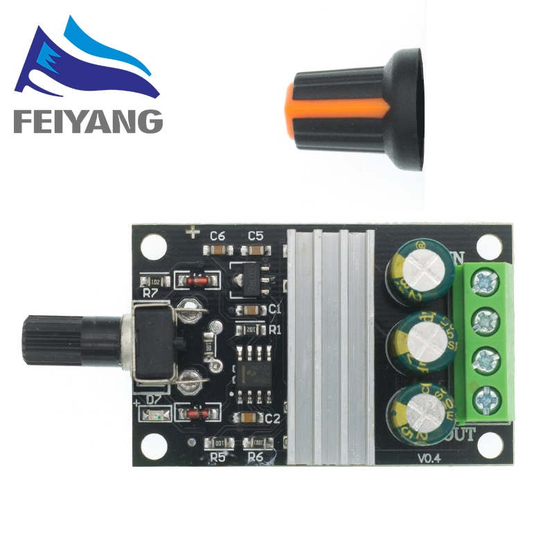 DC 6V 12V 24V 28VDC 3A 80W PWM Motor Speed Controller Regulator Adjustable 3A Motor Speed ...