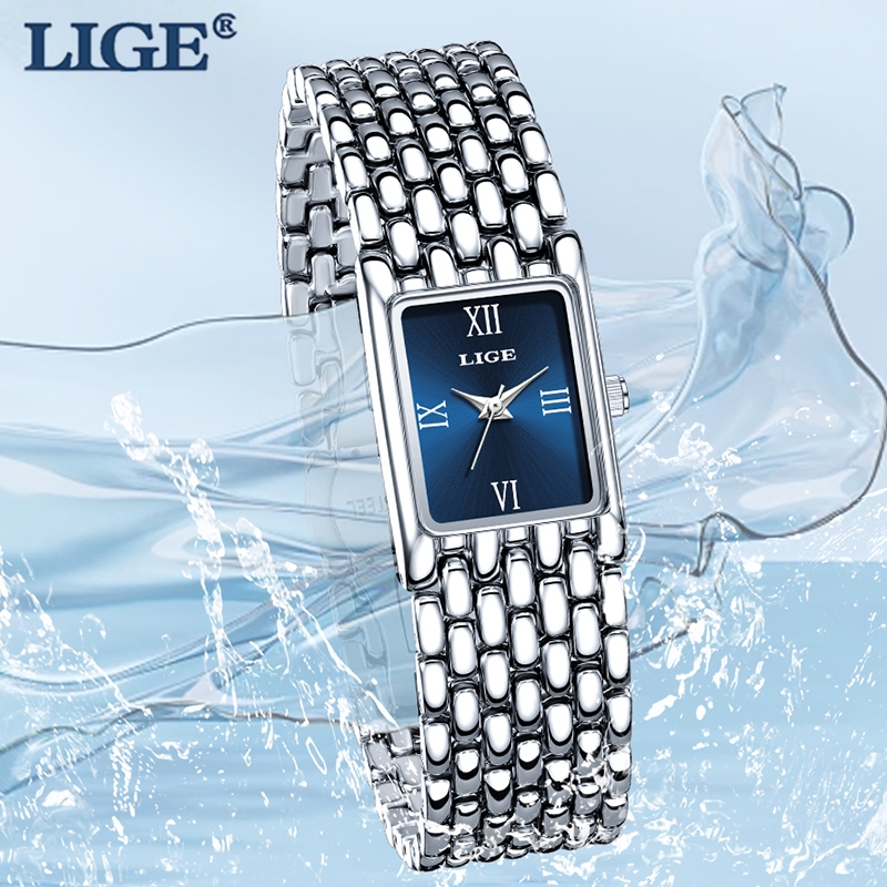 LIGE Women Watch Original Waterproof Fashion Versatile Stainless Steel ...