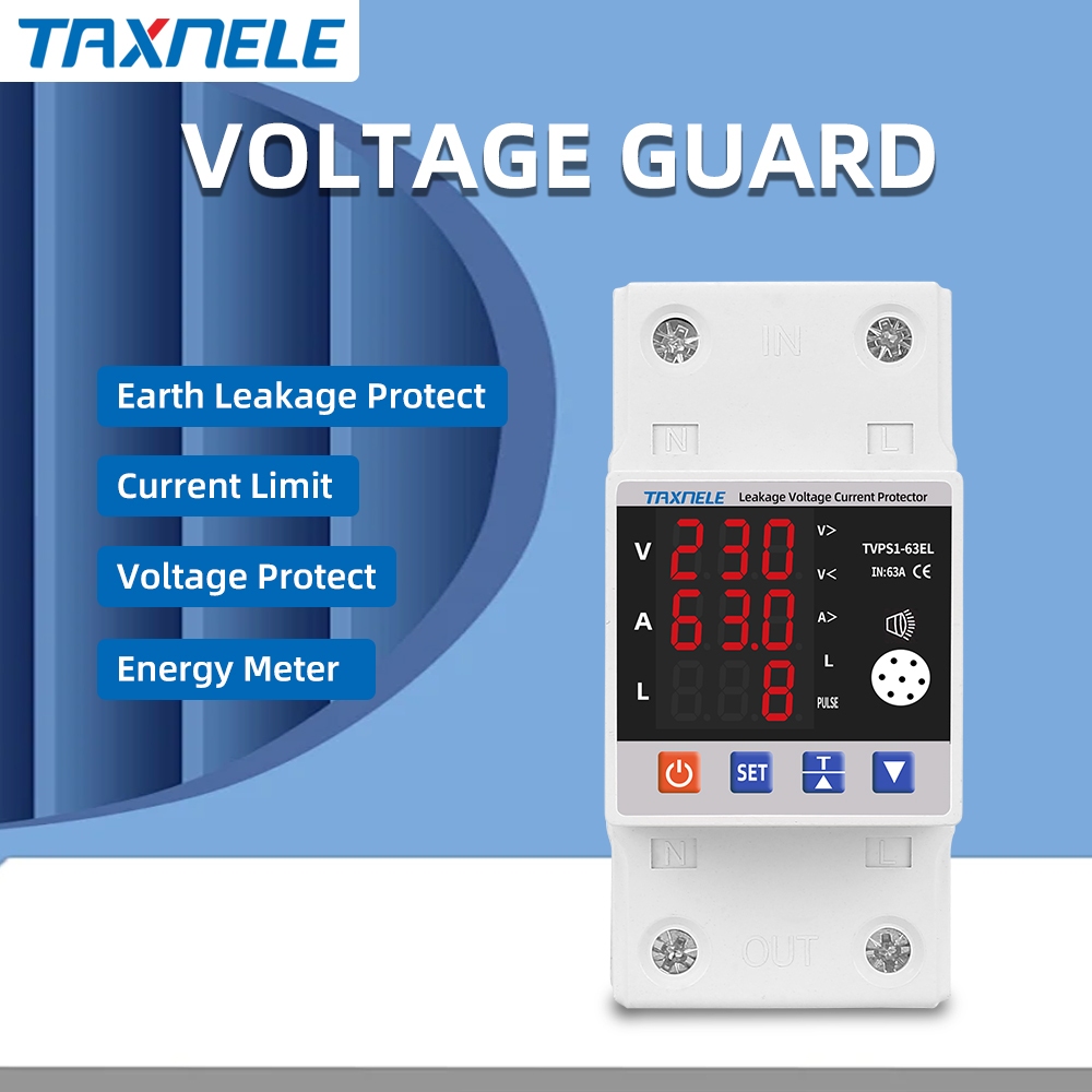 63A AutoReconnect Circuit Breaker Over Under Voltage Over Current ...