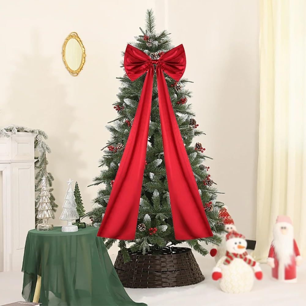 Big Bow Christmas Tree Topper, Christmas Tree Topper Bow, Huge Bow for ...