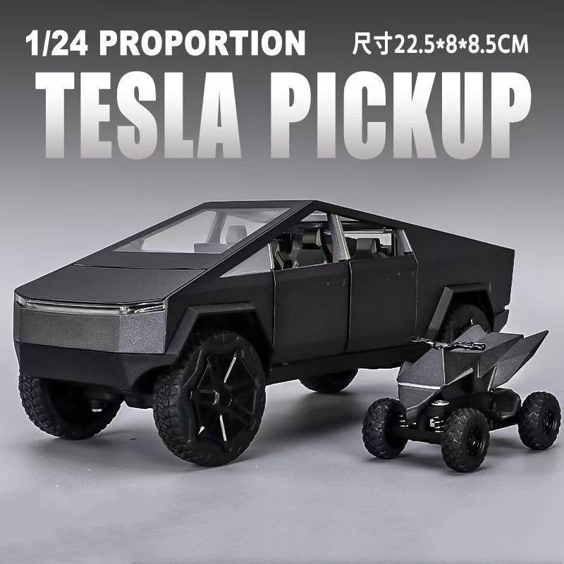 Perfect 1:24 Tesla Cybertruck Pickup Metal Alloy Toys Car Model Diecast ...