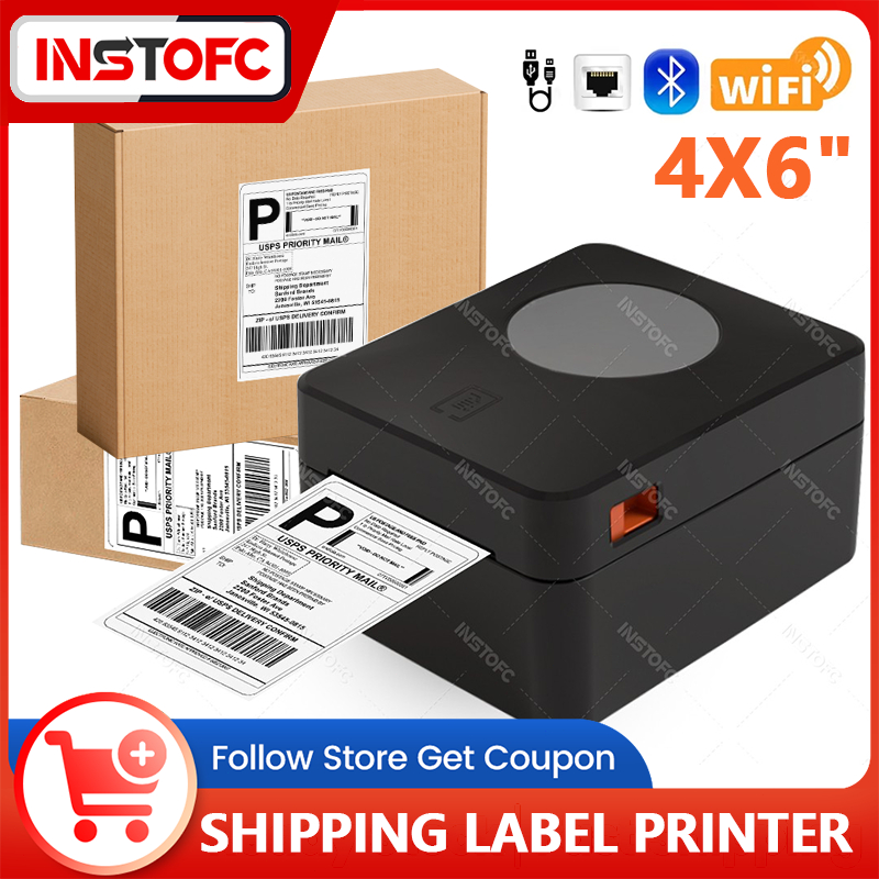 WiFi Bluetooth Label Printer Wireless Small Shipping Label Maker USB ...