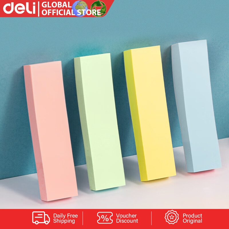 Deli 400 Sheets Sticky Notes 19x76mm for Student Office Stationery ...