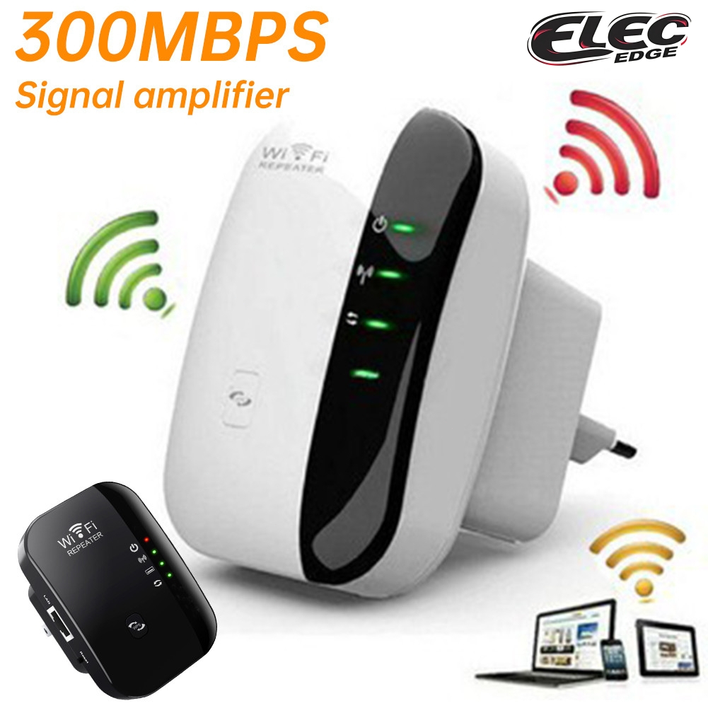 300Mbps Wireless Wi-Fi Repeater Network Signal Extender Fast Speed Wifi ...