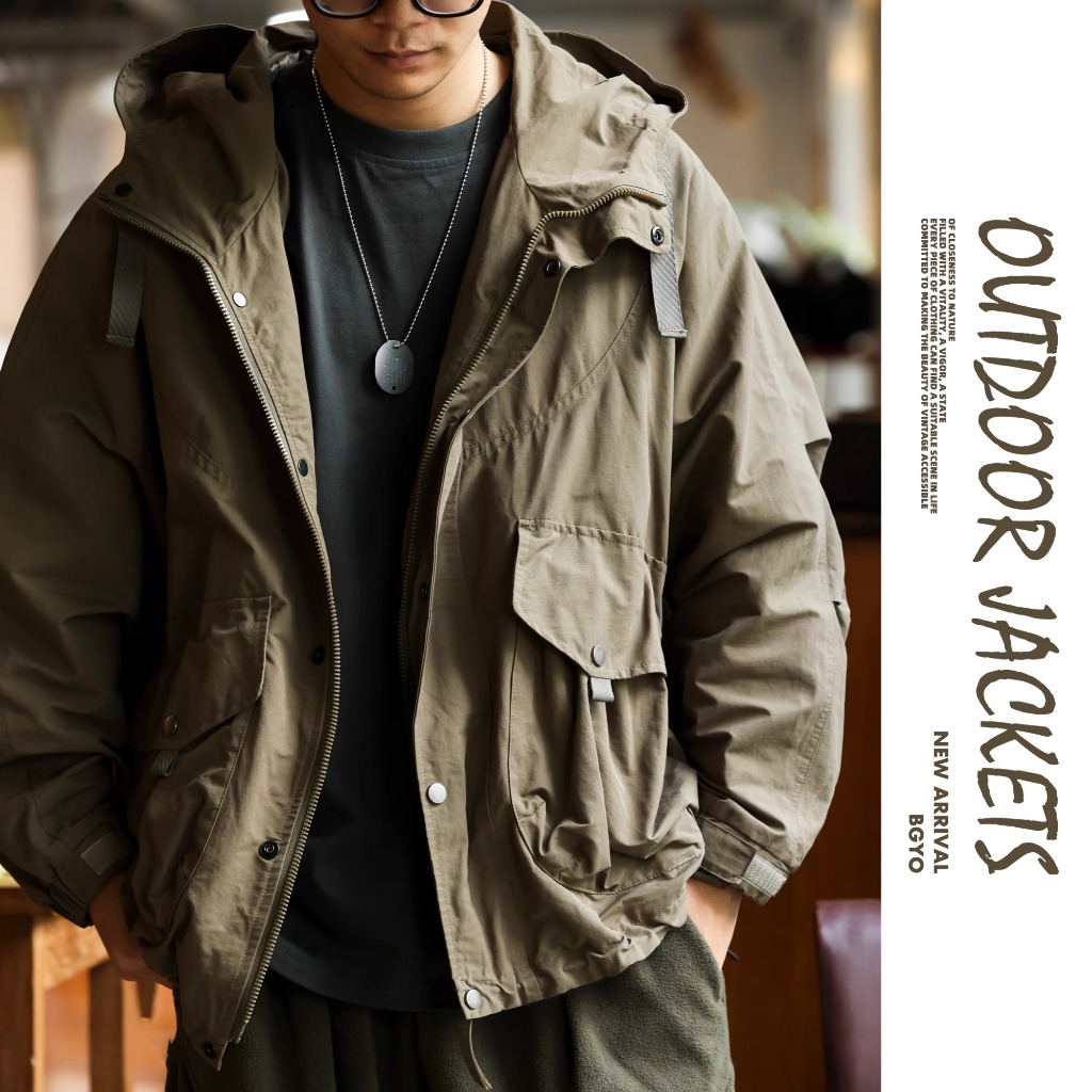 American Retro Mountain Series Tooling Jacket Jacket Men Loose Sports ...