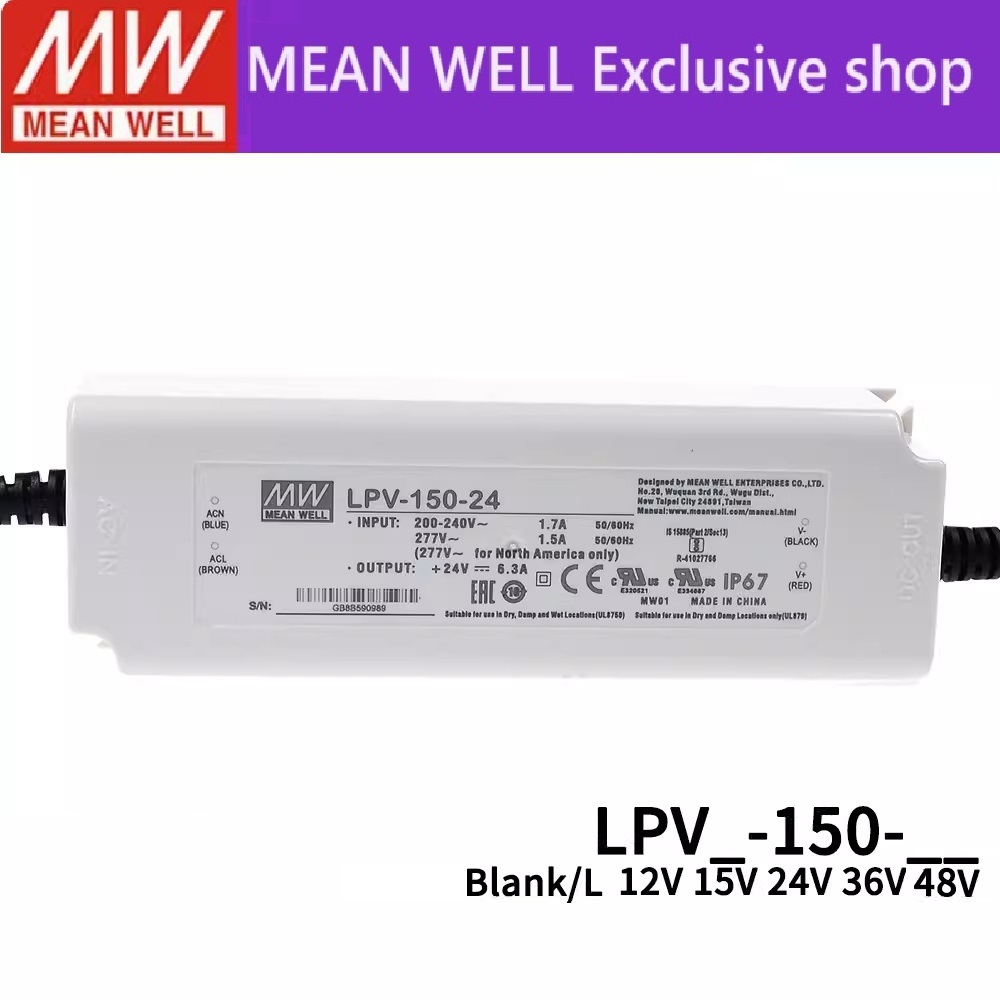 MEAN WELL LPV-150 LPV-150-12 LPV-150-24 LPV-150-48 LPVL-150-12 LPVL-150 ...