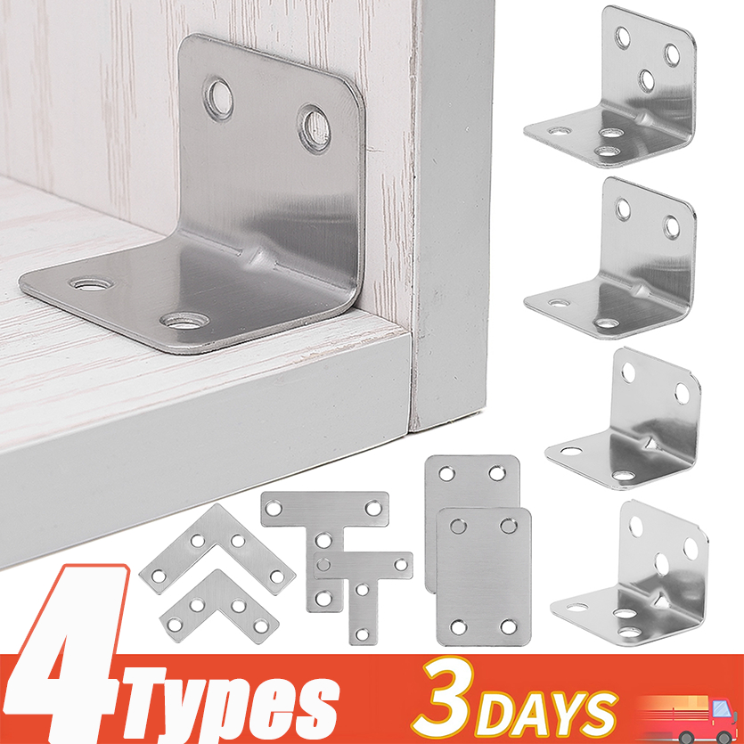 Universal Stainless Steel Corner Bracket / 90 Degree Right Angle Fixed ...