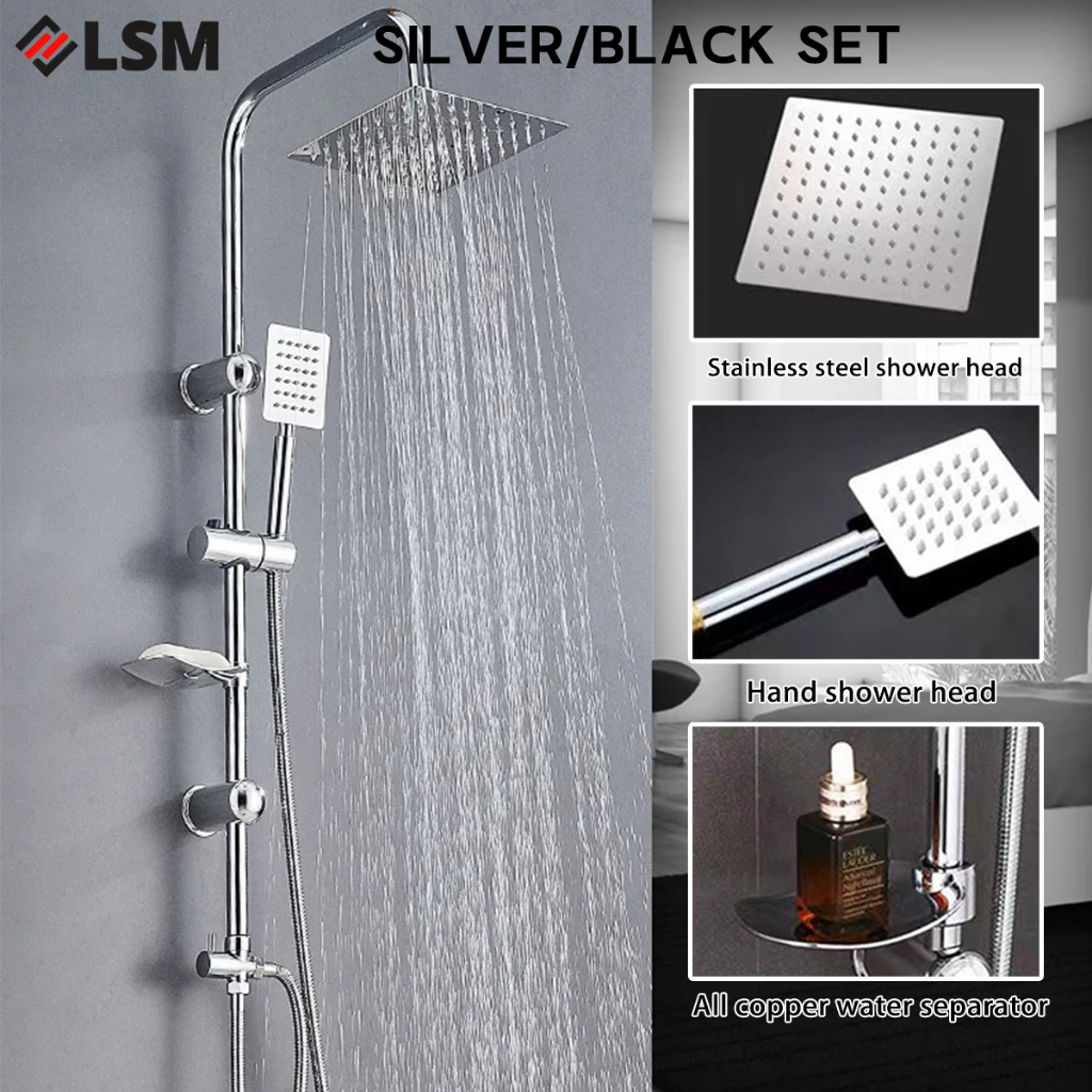 Rainfall Shower Set Modern Bathroom Shower Set 304 Stainless Steel ...