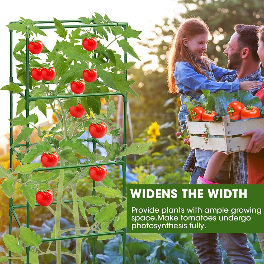 45/90/135/180cm Tomato Cages for Garden,Square Tomato Cage Heavy Duty,Height-Adjustable Tomato ...