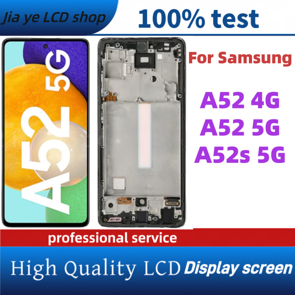 LCD With Frame For Samsung Galaxy A52 4G 5G A52S 5G A525F A525M A526B A526W LCD Display Touch ...