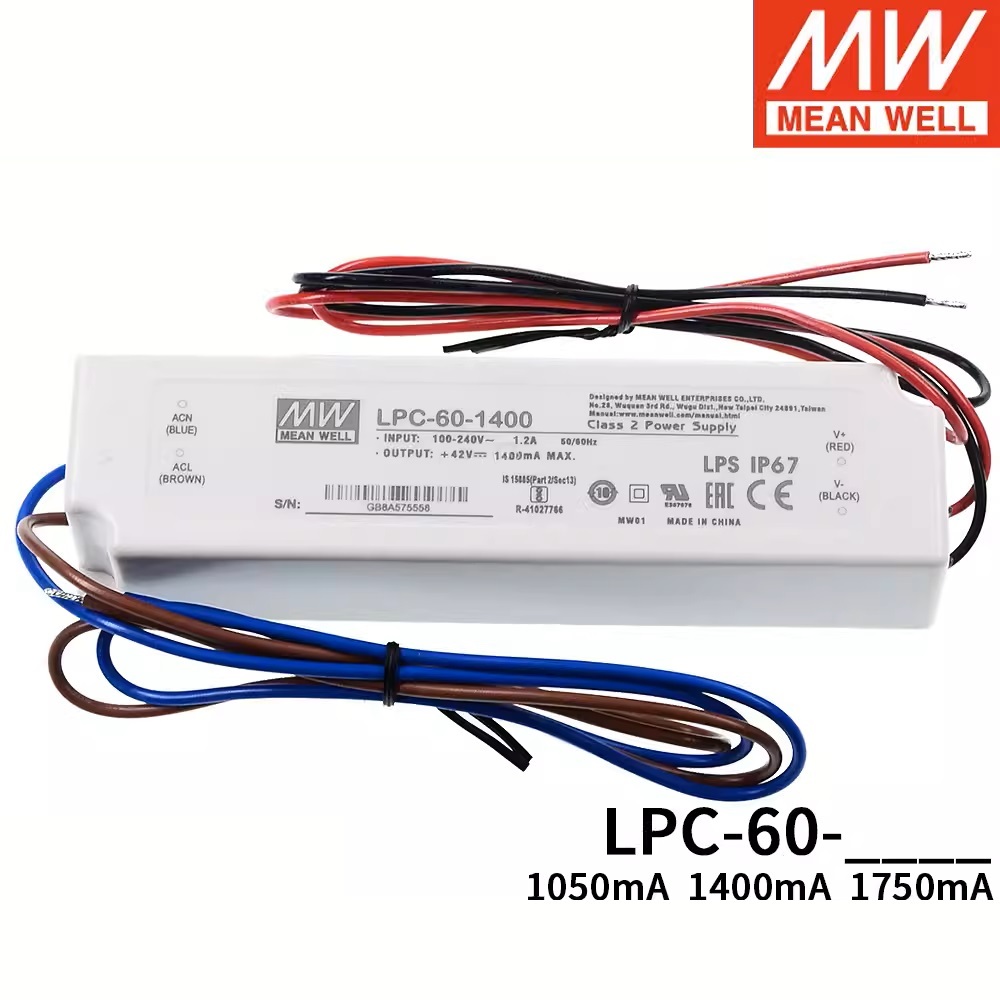 MEAN WELL LPC-60 LPC-60-1050 LPC-60-1400 LPC-60-1750 60W Single Output ...