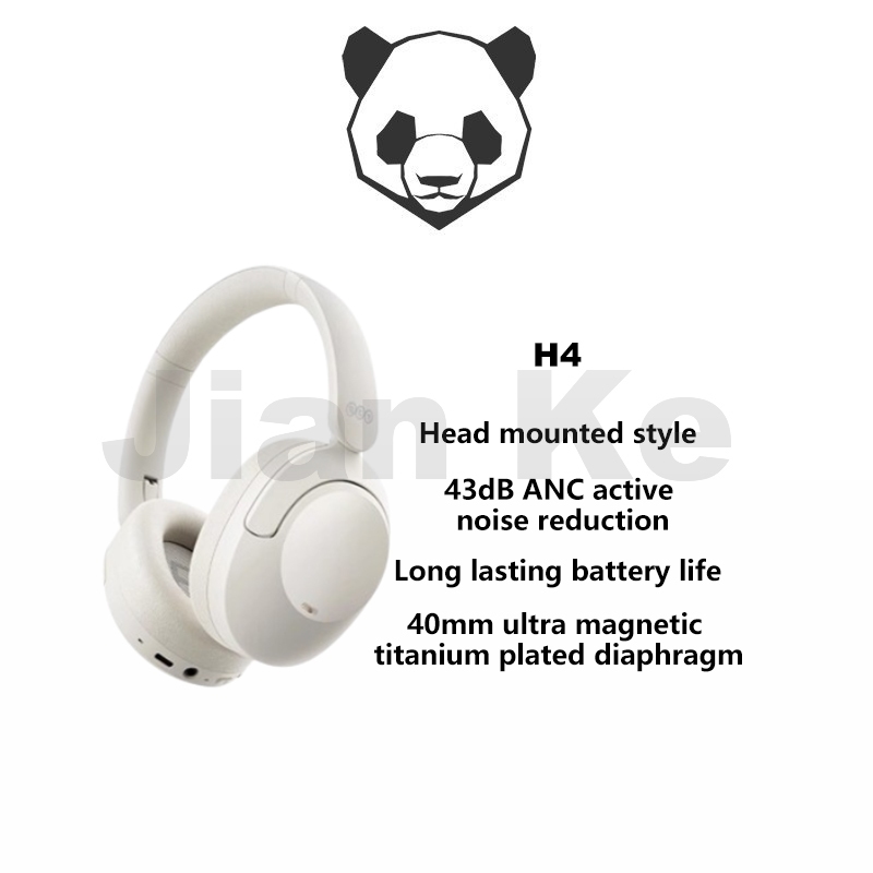 QCY H4 Head mounted Bluetooth Earphones ANC Active Noise Reduction Wired Computer Gaming Long ...
