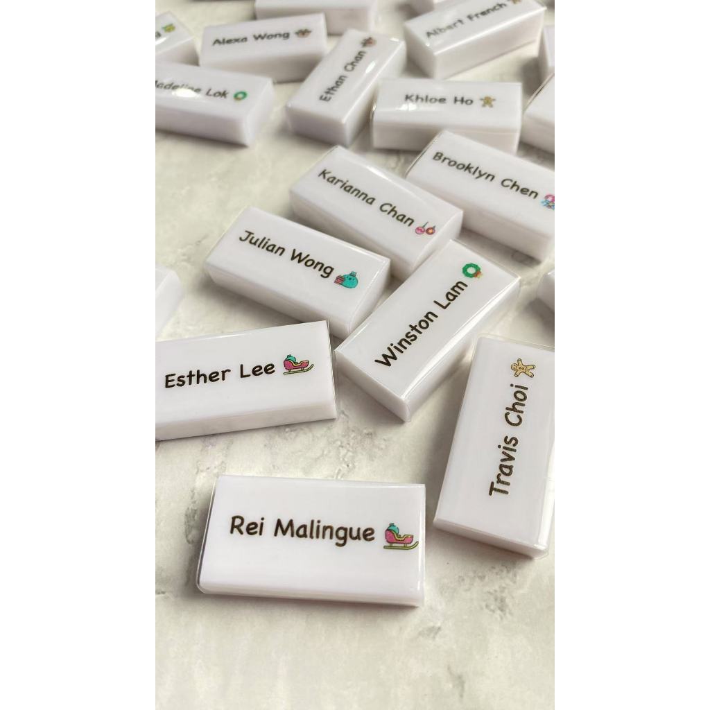 School Students Present Eraser Easy to Erase White Engrave Print Name ...