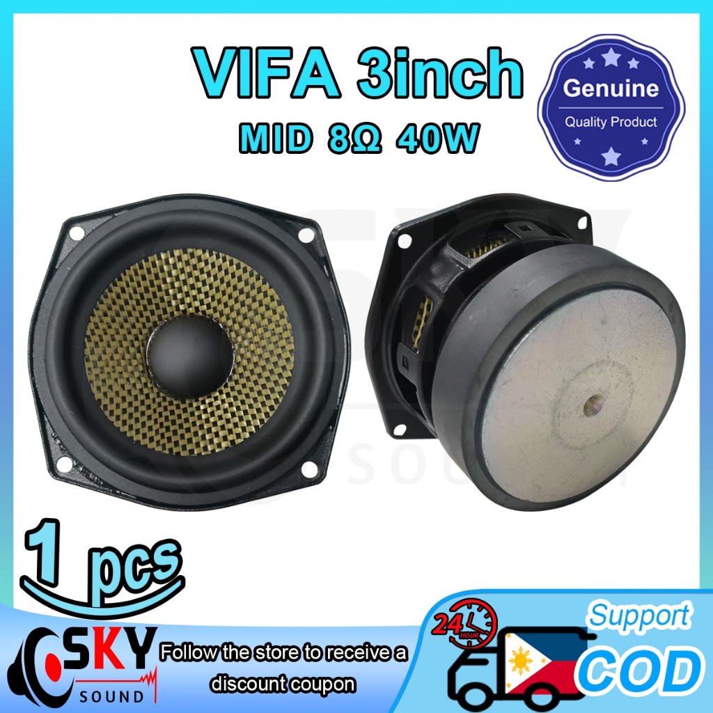 SKYSOUND VIFA 3inch Midrange Speaker 8Ω 40W Midrange Speaker Car ...