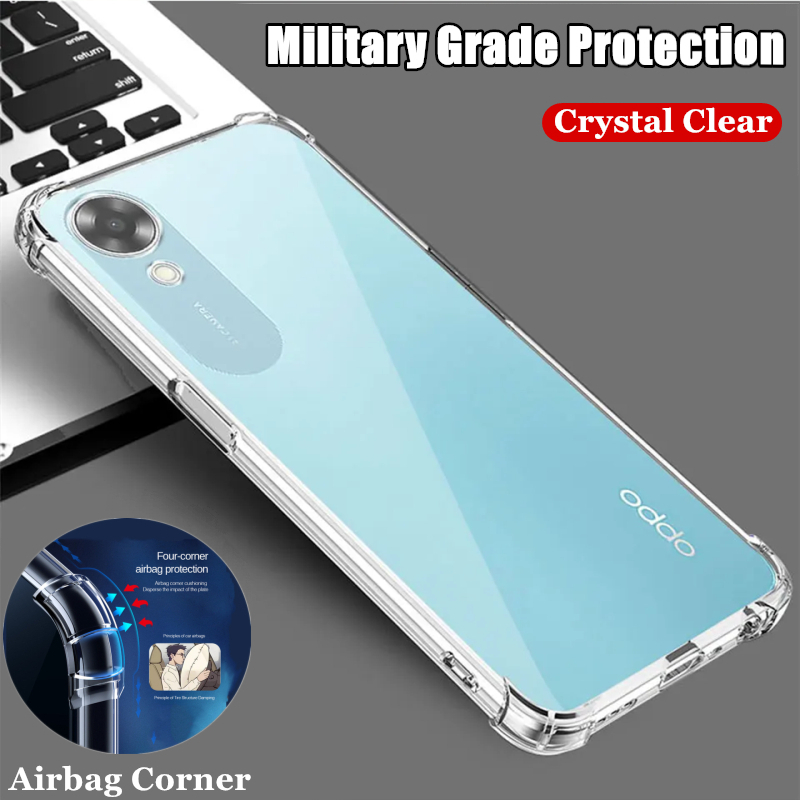 For OPPO A17K CPH2471 Slim Crystal Clear Soft Silicone Jelly Case with ...
