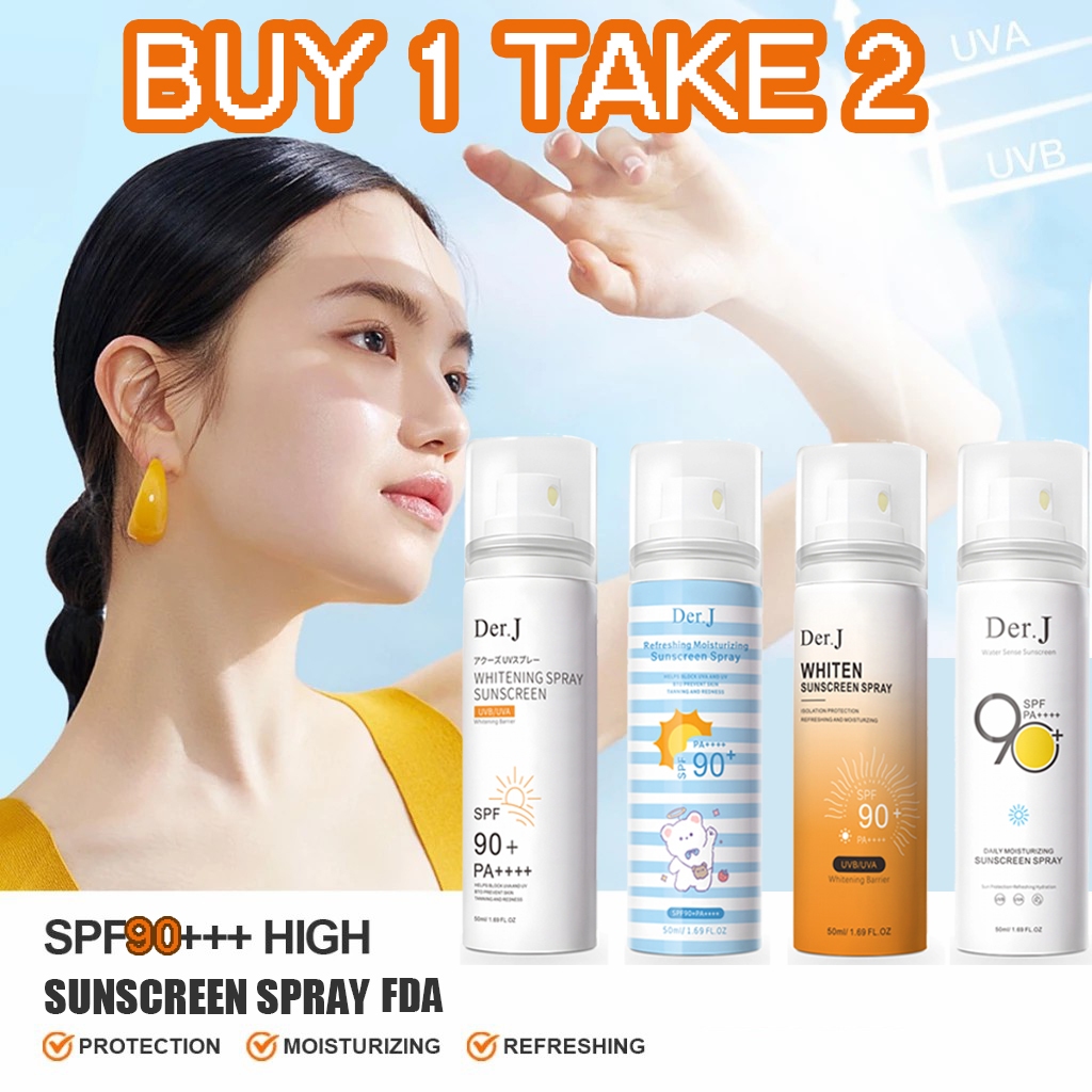 Der.j COD SPF90+ Power Waterproof UV Protection High Sunscreen Spray ...