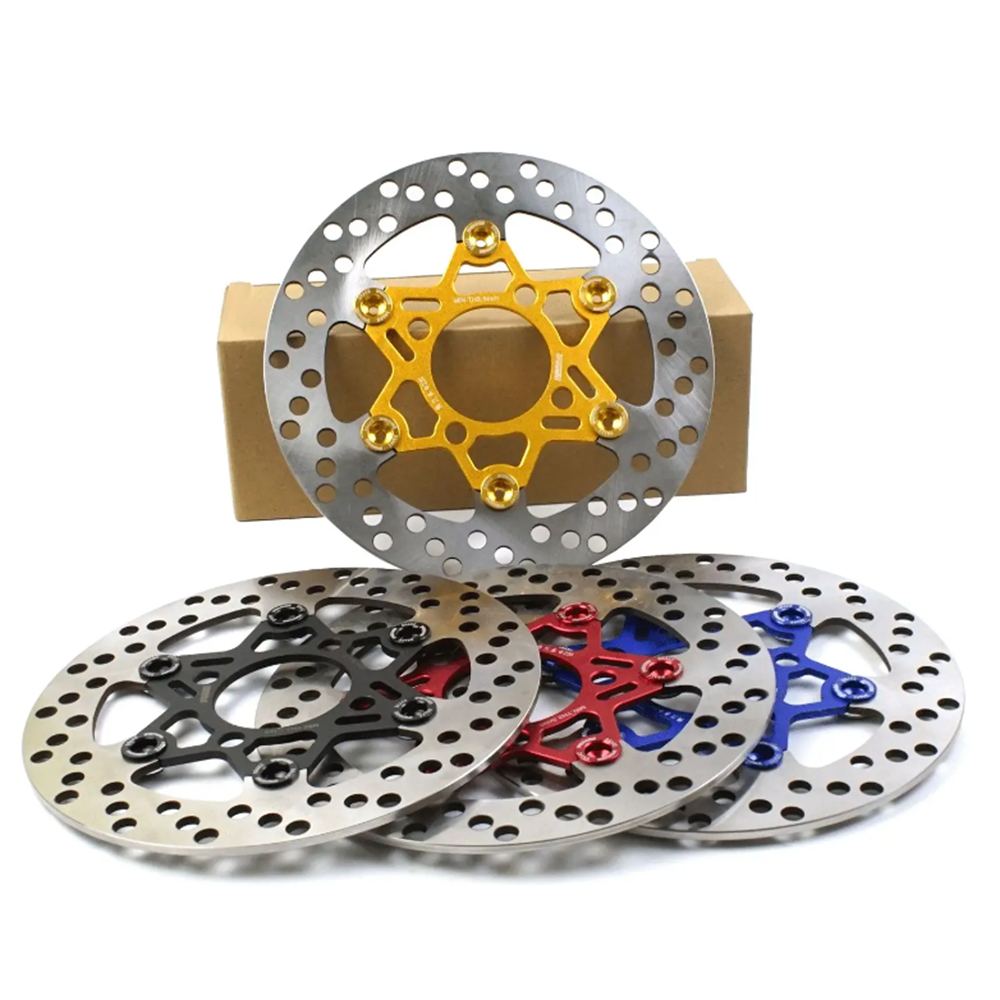 Universal 4 hole aluminum alloy floating disc motorcycle disc brakes ...