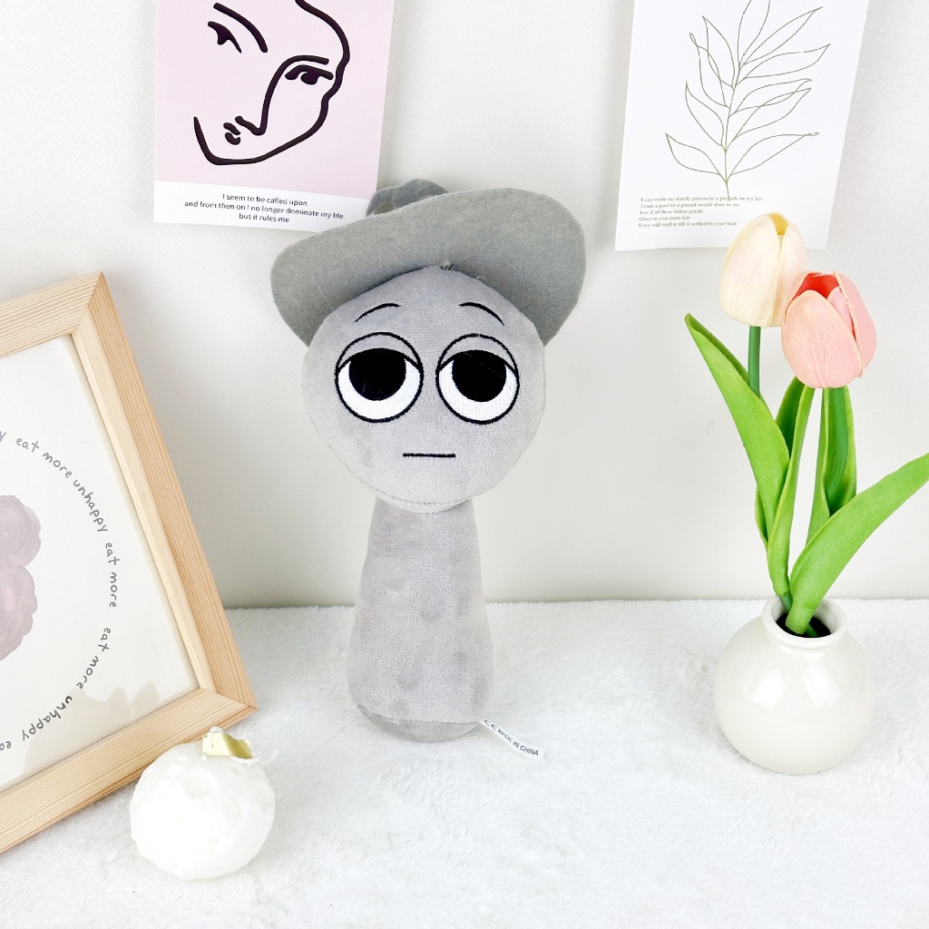 Sprunki Plush Incredibox Stuffed Toys 10'' Sprunky Wenda Gray Plushies ...