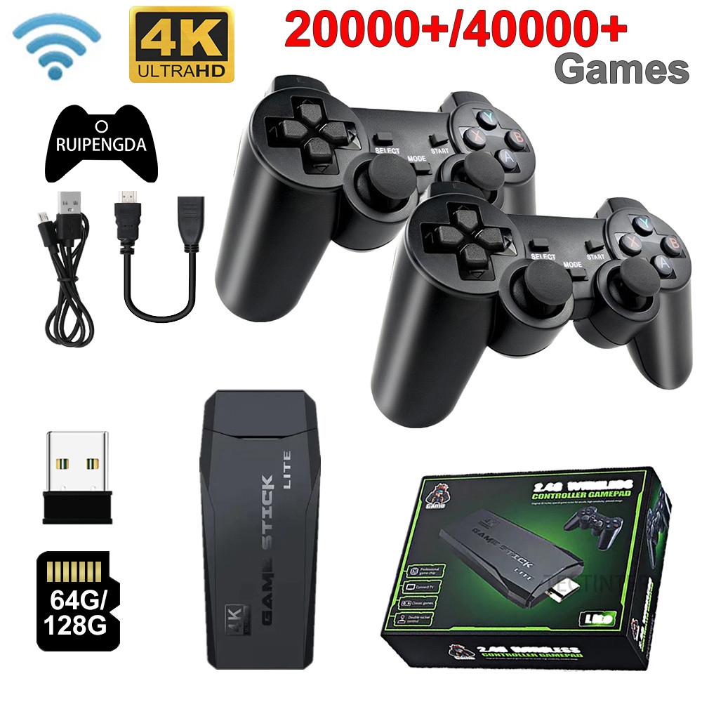 4K M8 Video Game Console Wireless Controller Gamepad Built-in 40000 ...
