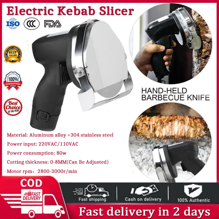 Local delivery+COD Electric Kebab Slicer doner Knife Shawarma Cutter ...