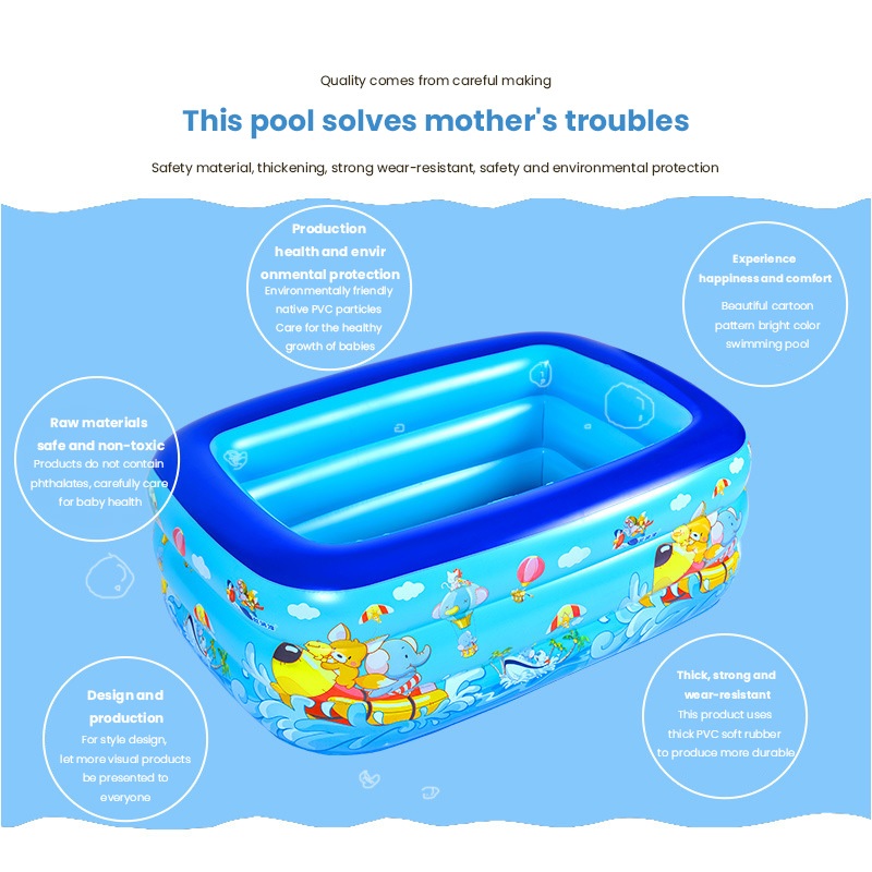 Portable inflatable swimming pool Children's pool Suitable for families ...