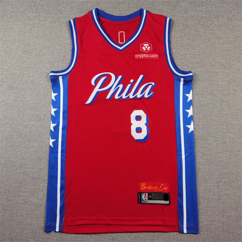 Mens 2024-25 Philadelphia 76ers Paul George Red Swingman Basketball ...