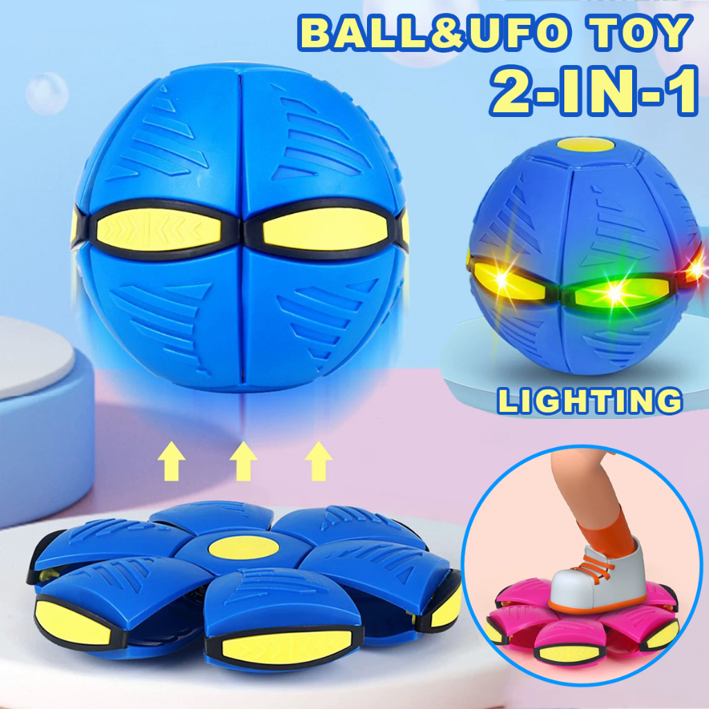 bouncing ball with lights UFO Flying Ball Kids Throw Disc Magic Balls ...