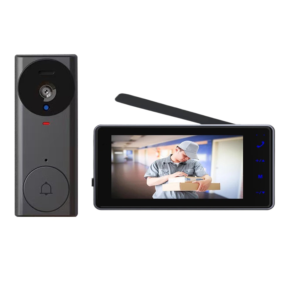 Wireless Video Doorbell 4.3-inch IPS Screen 130 Angel Doorbell Camera ...