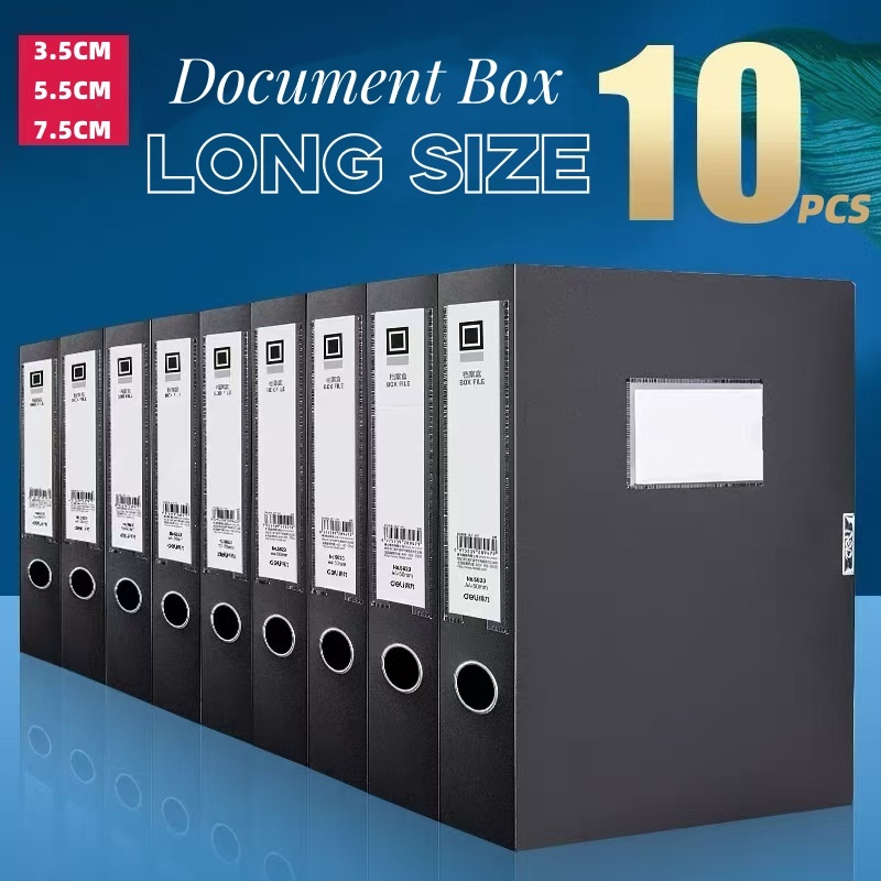 10Pcs Document Box Long File Organize Paper Organizer File Box Document ...